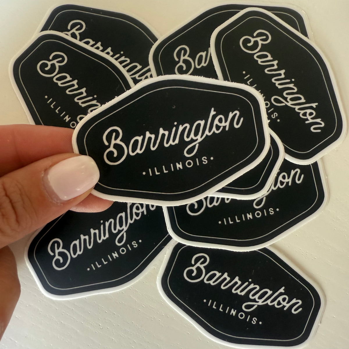 Barrington City Script Sticker - Black – Shop Angelina