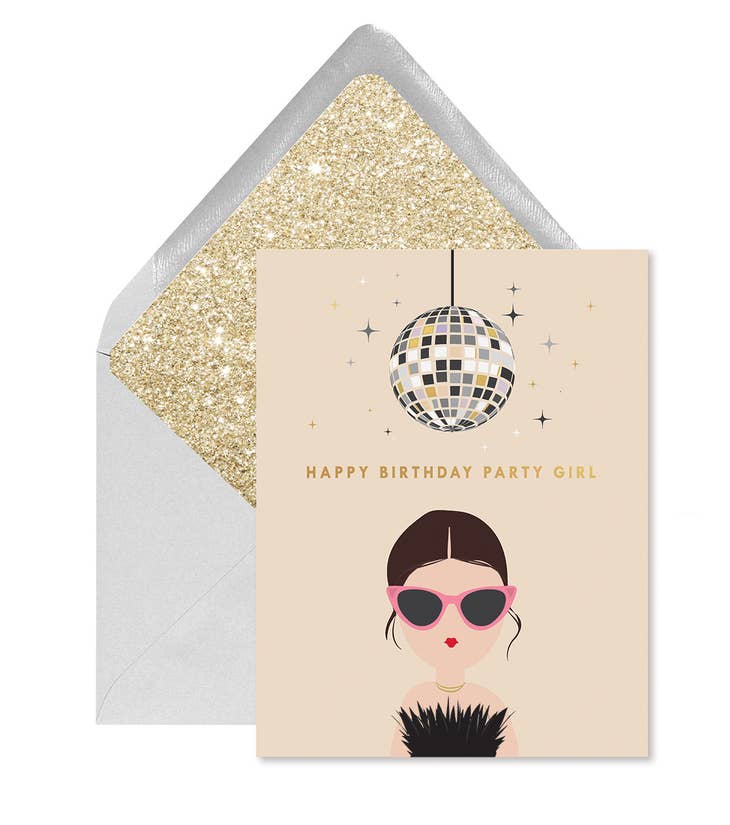 Disco Party Girl Birthday Card – Shop Angelina